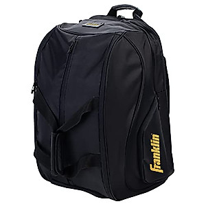 Franklin Sports Pickleball Backpack + Duffle Bag - Elite Series Pickleball Bag for Paddles, Pickleballs + Equipment - Hybrid Backpack + Duffle Bag Design - Pickleball Bag for Men + Women - Black