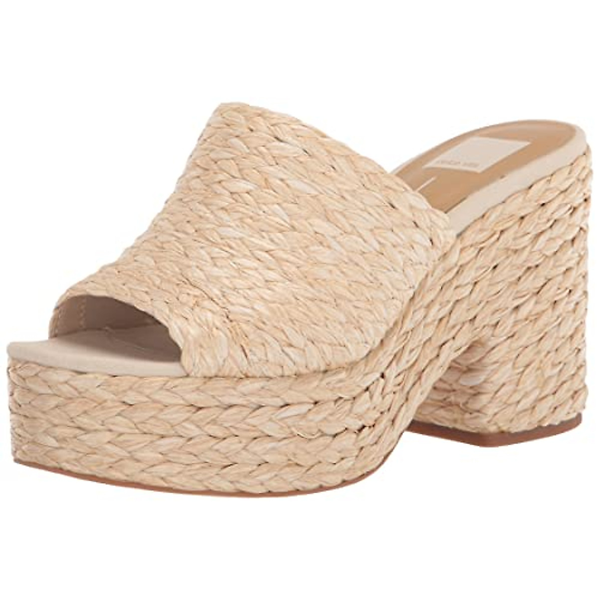 Dolce Vita Women's Elora Heeled Sandal, LT Natural Raffia, 10