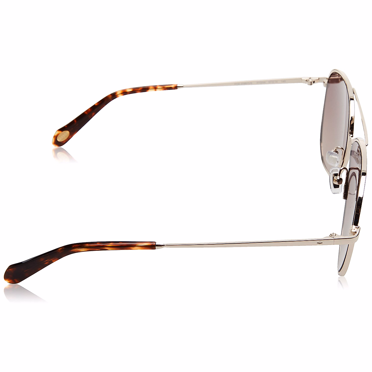 Fossil Women's Female Sunglass Style FOS 2096/G/S Aviator, Light Gold, 57mm, 14mm