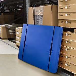 Full Mattress Bag for Moving Storage Protector, Waterproof Reusable Mattress Cover with Heavy Duty 8 Handles Water Resistant Zipper Closure and 2 Adjustable Straps, Blue