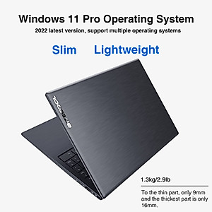 BiTECOOL 15.6-inch Windows 11 Laptop, 12GB RAM, 256GB NVMe SSD, up to 2100MB/S, FHD IPS Display ...