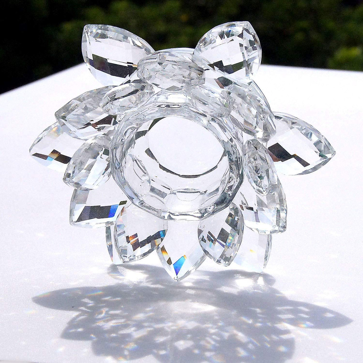 DIDI GOAL Crystal Lotus Candle Holders Votive 4.75 Inches Activity Tealight Holders Pillar Holders for Home Decoration Party Wedding Decoration (1)