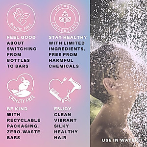 SpiraLeaf Shampoo Bar & Conditioner Bar Set, FRESH LAVENDER Pure Essential Oils, Light Scent, Limited Ingredients, Concentrated Formula, Made USA, Zero Waste, Color-Fragrance Free, Travel Ready