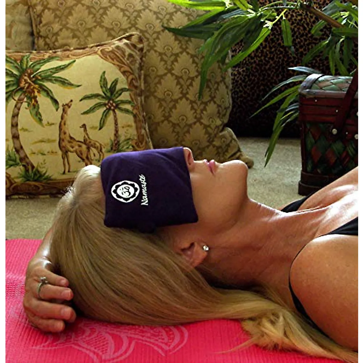 Happy Wraps Namaste Lavender Yoga Eye Pillows - Hot Cold Aromatherapy for Stress, Meditation, Spa, Relaxation Gifts - Set of 4 - Purple Cotton
