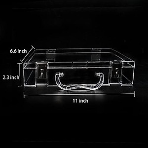 GIIYAA High Transparency Visible Plastic Box Clear Storage Case with Lid Use for Organizing Jewelry, Tools, Office supplies, Pet supplies, DIY materials,Use as handbags