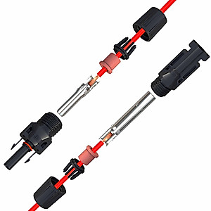 Goupchn 10 Pairs Solar Connectors Male Female with Dual Spanners, Solar Panel Cable Connectors, IP67 Waterproof Connector 1000V 30A