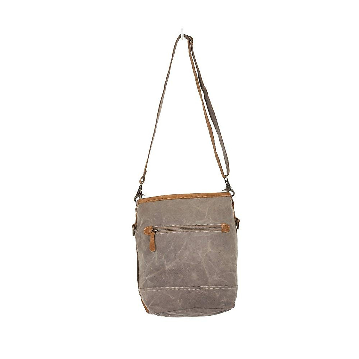 Myra Bag Moire Upcycled Canvas & Cowhide Pocket Shoulder Bag S-1341