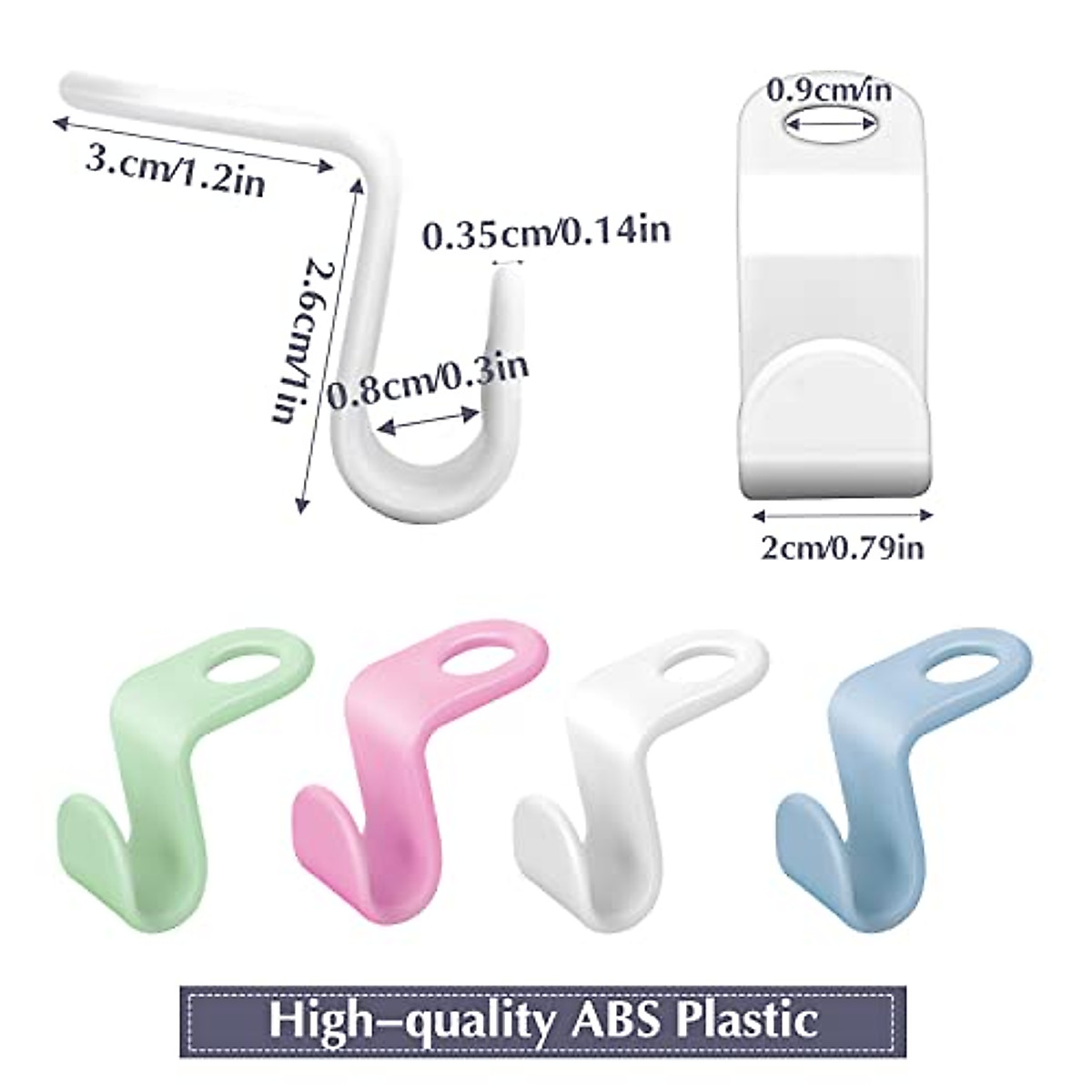 50PCS Clothes Hanger Connector Hooks Space Saving Cascading Hangers Closet Organizers Space Saver Hanger Extenders for Clothes (White)