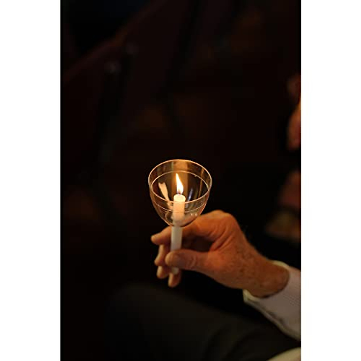 Concordia Supply Clear Shield Candle Drip Protectors - (Pack of 50) Wax Catcher for Candlesticks, Convenient for Church Vigils, Memorial Candles, Congregational Candles, & Christmas Eve Candles