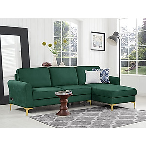 LifeStyle Solutions Langston Sectional Sofa, Green