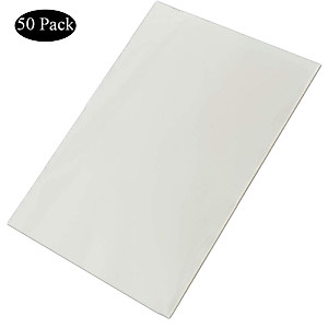 50 Count Edible Rectangle Rice and Wafer Paper,9x12.6 inches for candy packaging or food decoration