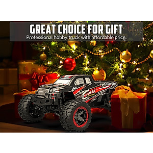 RACENT RC Car, 1:16 Scale All Terrain Monster Truck, 30MPH 4WD Off Road Fast Remote Control Toy 2.4Ghz High Speed Electric Vehicle with 2 Rechargeable Batteries, 40+ Min Play, Gift for Boys Adults