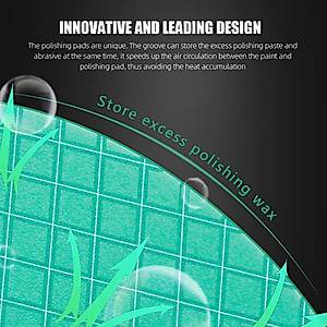 Green Heavy Cut Pad, Buffing Polishing Pads, SPTA 3Pcs 6.5 Inch Face for 6 Inch 150mm Backing Plate Compound Buffing Sponge Pads for Car Buffer Polisher Compounding, Polishing and Waxing -FPTSS6G-3