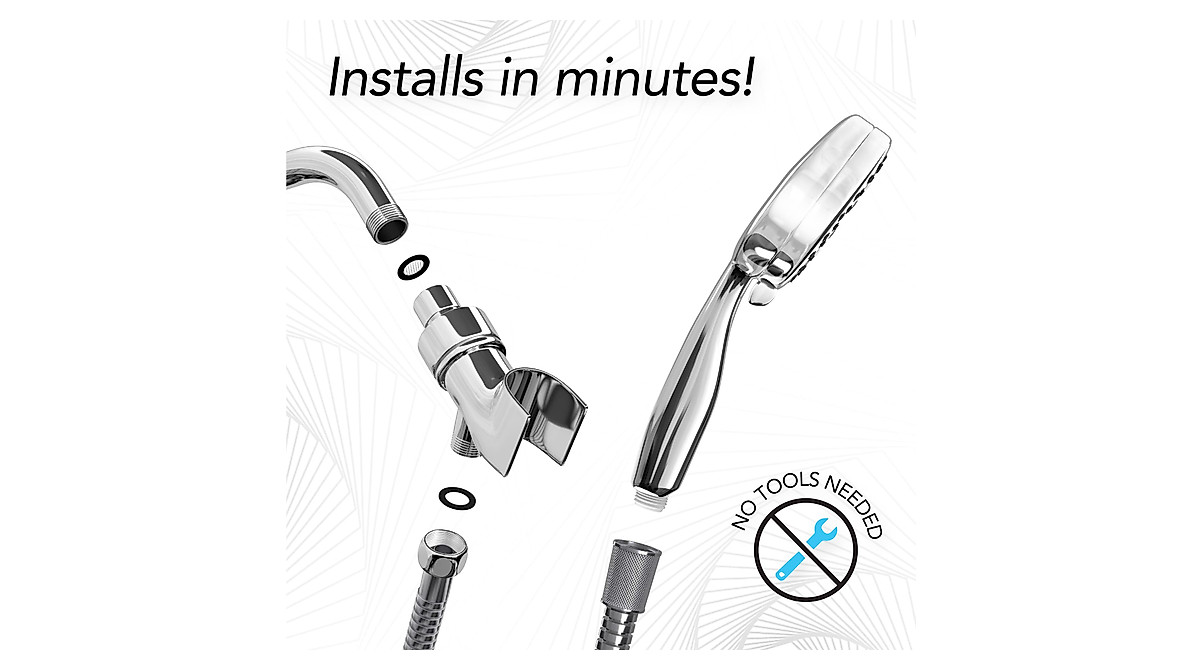 Handheld Shower Head with 5 Spray Settings - Spa-Like Experience