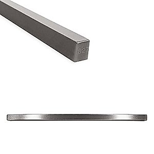 Questech Décor Tile Trim, 3/4 x 12 Inch Linear Flat Pencil Tile Edge Trim Cap, Decorative Shower Tile Liner, Kitchen Tile Border Backsplash Trim, Brushed Nickel Finish, 12 Pack