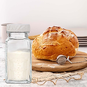 Jeffdad 5 Pack Pure Cotton Sourdough Jar Cover, Elastic Cloth Jar Covers Reusable Bread Proofing Starter Jar Cloth Covers Unbleached, Chemical-Free for Suitable for fits 3-4 inch bowl and Jar mouth