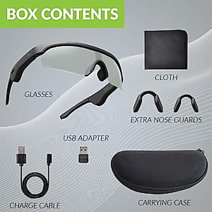 Avantree SG189 Anti Blue Light Smart Audio Classes with Open Ear Speaker, Bluetooth Connecting with Phone & PC for Music & Call, Men & Women