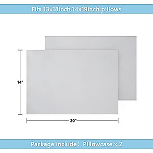 TILLYOU Toddler Pillowcase 2 Pack with Envelope Closure,13" x 18" Silky Soft Microfiber Travel Kids Pillow Cases for Boys and Girls,Gray