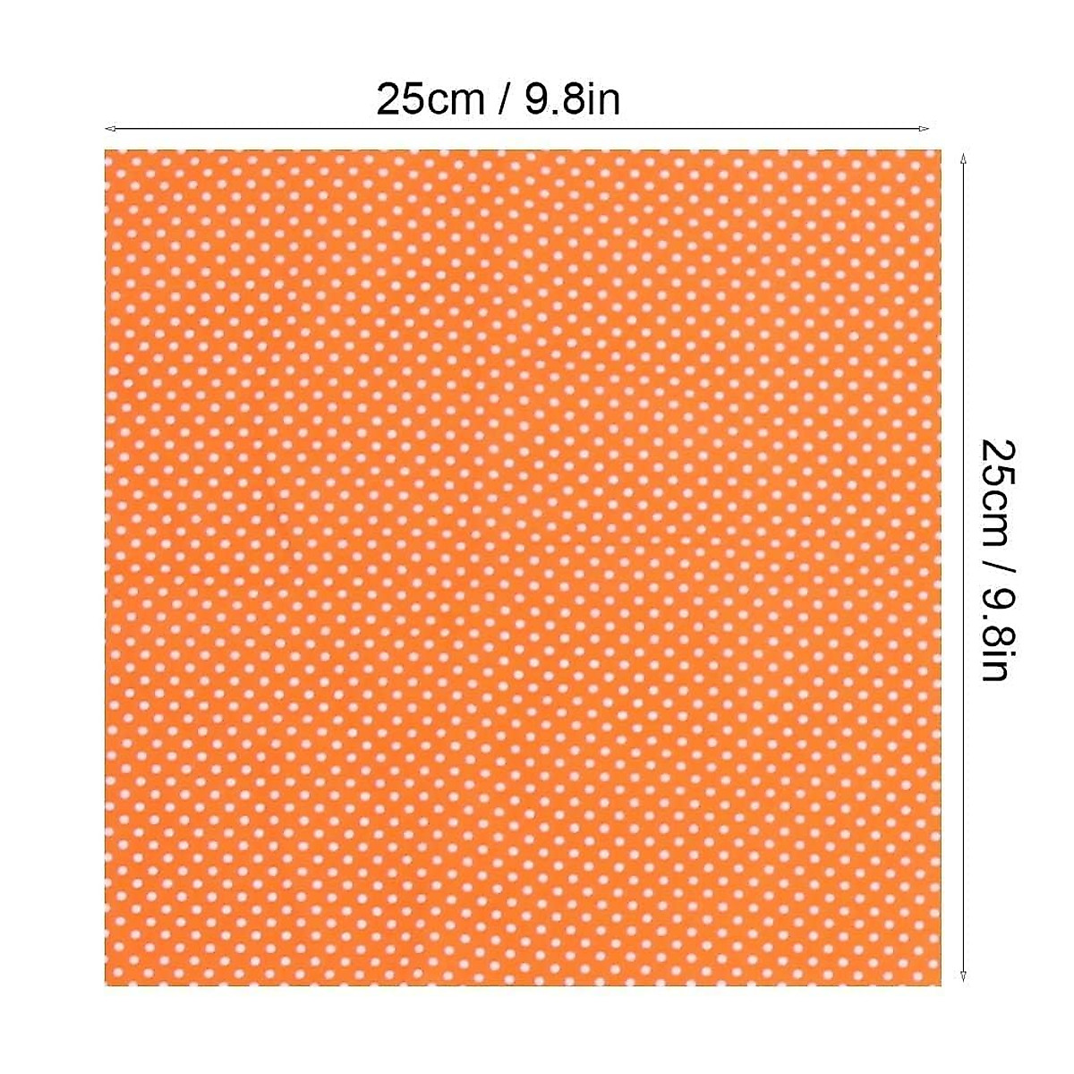 14Pcs Cotton Craft Fabric, Quilting Patchwork Fat Quarter Bundles Quilt Sewing Orange Floral Fabrics for Craft DIY, 25x25cm