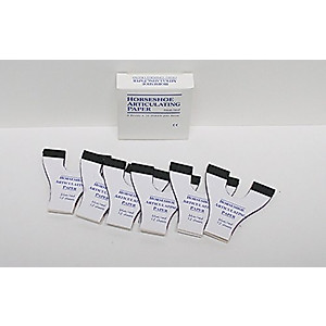 Dental Articulating Paper Horseshoe Red/Blue 6 Books / 12 Sheets