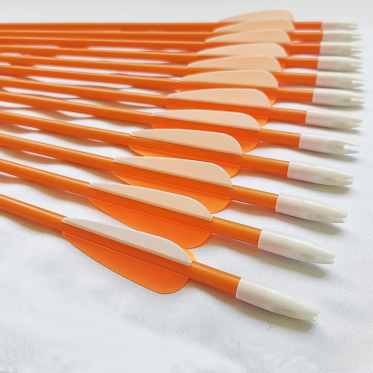 PANDARUS Youth Safetyglass Arrows 28" Fiberglass Archery 26" Target Practice Arrows(Pack of 12) (28 inch Orange)
