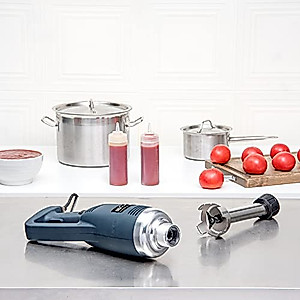 Restaurantware Hi Tek Blue Immersion Blender - Variable Speed, 1 1/4 HP, Heavy Duty - 1 count box