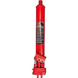 Yellow Jacket AS30808 Hydraulic Long Ram Jack with Double Piston Pump and Clevis Base (Fits: Garage/Shop Cranes, Engine Hoists, and More): 8 Ton (16,000 lb) Capacity, Red