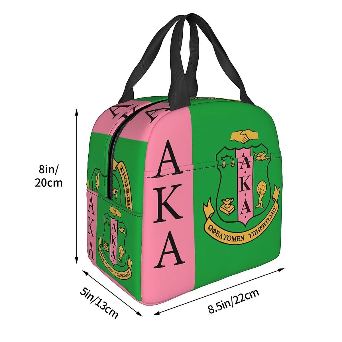 Sorority Gifts Lunch Bags Insulated Lunch Box Portable Foldable Lunch Bags Adult Reusable Lunch Tote Bag For Work Picnic Travel Camping Totes Bag Paraphernalia Bag(Pink-2)