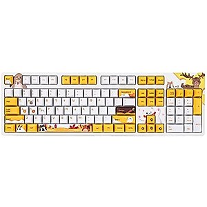 CMUNBBB USB Wired Mechanical Keyboard 104Keys Gaming Keyboard for Gaming and Typing,Compatible for Mac/PC/Laptop