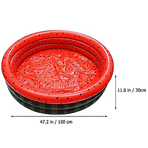 Happyyami Childrens Toys 1 Pc Inflatable Swimming Pool Outdoor Watermelon Paddling Pool for Family Kiddie Adult Children Outdoor Backyard Garden Infant Toy