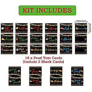 Taco Bar Decoration Kit Mexican Banner Table Sign Food Tent Cards Cinco De Mayo Fiesta Birthday Party Bachelorette Bridal Shower Favors Supplies,Set of 22