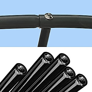 Garden Frame Archway Rose Arches Climbing Frame Flower Stand Garden Trellis Pergola Arbor,Weather Resistant and Stable,Assemble Freely (Color : Black, Size : 47" X 15.5" X 86.5")