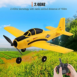 GoolRC RC Plane, WLtoys A210 RC Airplane, 2.4Ghz 4 Channel Remote Control Airplane with 6 Axis Gyro, RC Aircraft Model Flight Toys, Easy & Ready to Fly for Adults and Beginners
