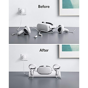 Anker Powerline USB 3.0 to USB C Charger Cable (10ft) & Anker Charging Dock for Oculus Quest 2, Oculus Certified Charging Station Stand Set, with 2 Rechargeable Batteries, USB-C Charger and Cable