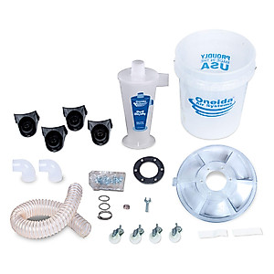 Oneida Air Systems Dust Deputy Deluxe Cyclone Separator Kit with Caster Mounts and Clear Collapse-Proof Bucket for Wet/Dry Shop Vacuums (DD Deluxe 5-Gal)