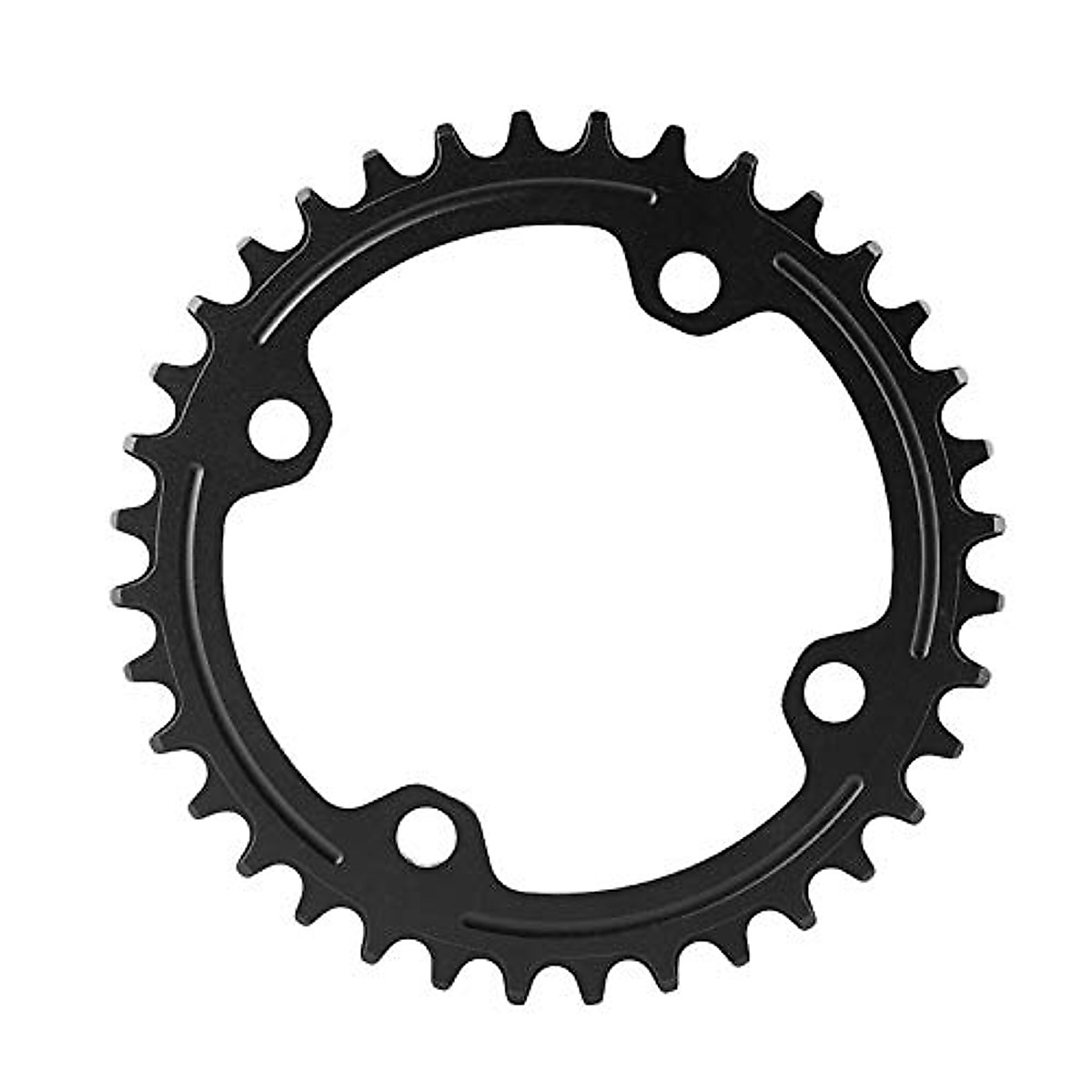 Alomejor Bike Chain Ring 32/34/36/38T BCD 104 Mountain Bike Steel Single Crank Chain Ring Repair Parts for Outdoor Cycling(32T Black)
