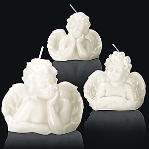 3 Pcs 3 Styles Angel Candle Shaped Candle Soy Wax Scented Candle Cute Decorative Candles Handmade Aesthetic Candle for Bedroom Bathroom Wedding Home Decor