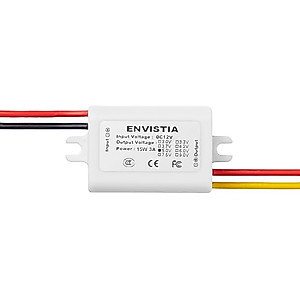 Envistia Miniature 12V to 5V Step Down DC to DC Voltage Converter 3A 15W Waterproof Power Supply Module