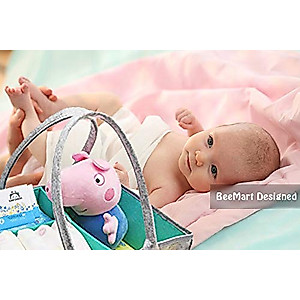 BeeMart Baby Diaper Caddy Car Travel Organizer Portable Large Nursery Storage Bin Shower Gifts Basket for Boy Girl Perfect for Infant Nappy Gift Bag