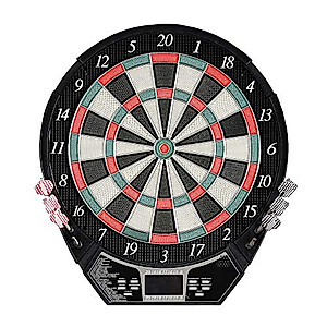 Outlaw Electronic Dartboard and 81-in Free-Standing Cabinet - Cherry Finish