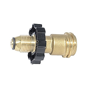 Aobbmok Universal Fit Propane Tank Adapter Converts POL to QCC1/Type 1 Wrench to Hand Tighten Old to POL Cylinder Valve