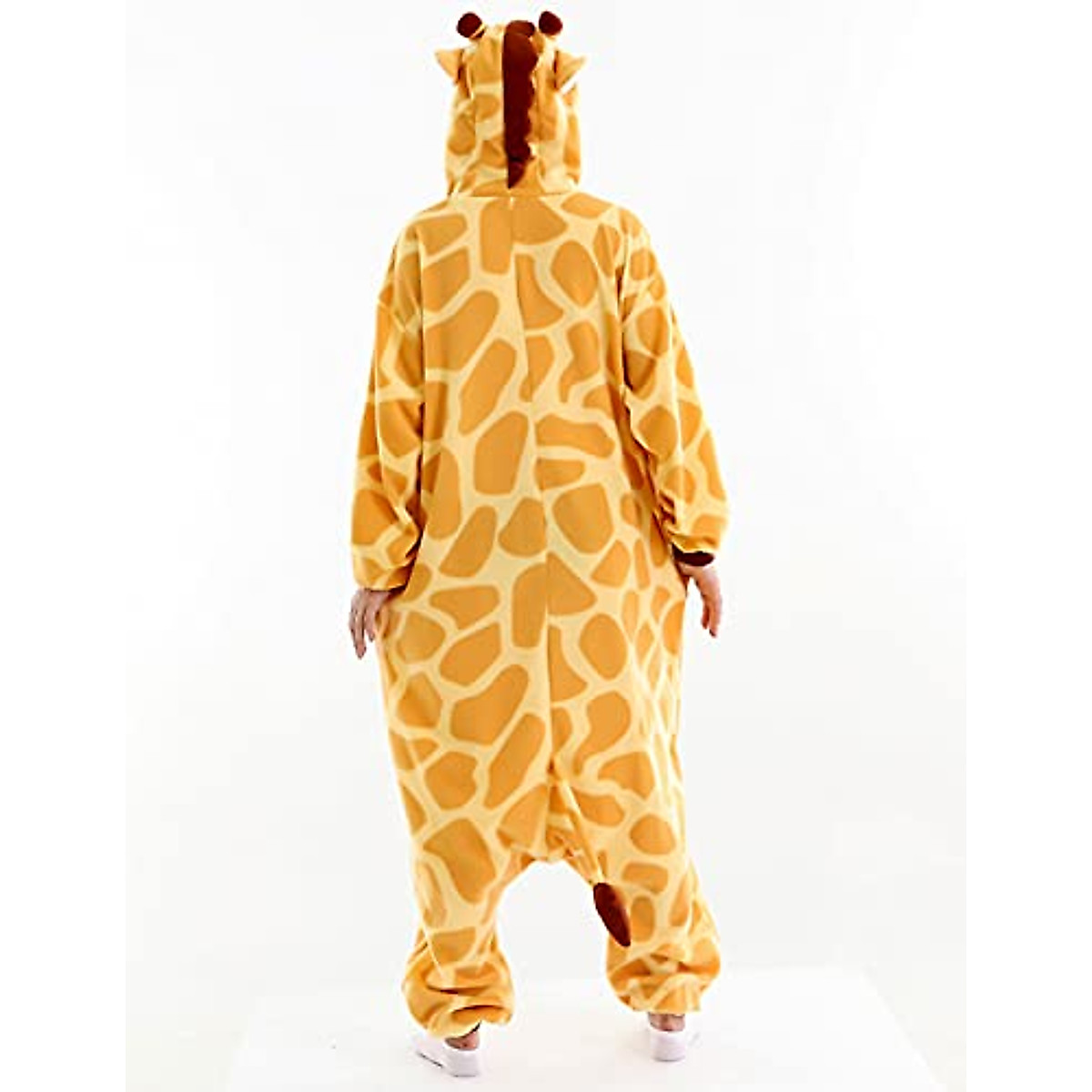 vavalad Adult Giraffe Onesie Pajamas Cosplay Animal Halloween Costume for Women Men