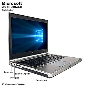 HP EliteBook 8460P 14-inch Notebook PC - Intel Core i5-2520M 2.5GHz 8GB 250GB Windows 10 Professional (Renewed)