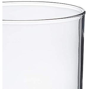 Amazon Basics Ridgecrest Coolers Glass Drinkware Set, 15.5-Ounce, Set of 6, Clear
