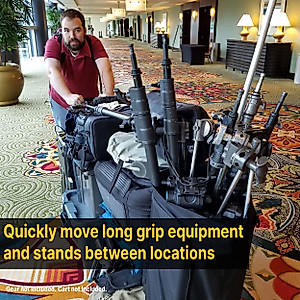 GripnGaff® Jumbo R12 Nylon Hand Truck Bag for R8RT, R10RT, R12RT, R16RT Multicarts - Move DJ & Musician Gear - Speaker Stands, Drum Kits, Keyboards, Mic Stands, etc DOES NOT HAVE HARD BOTTOM
