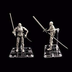 Linhoo Action Figure Stand, 5pcs Action Figure Display Compatible with HG RG SD SHF Gundam Stand 1/144 with Screwdriver