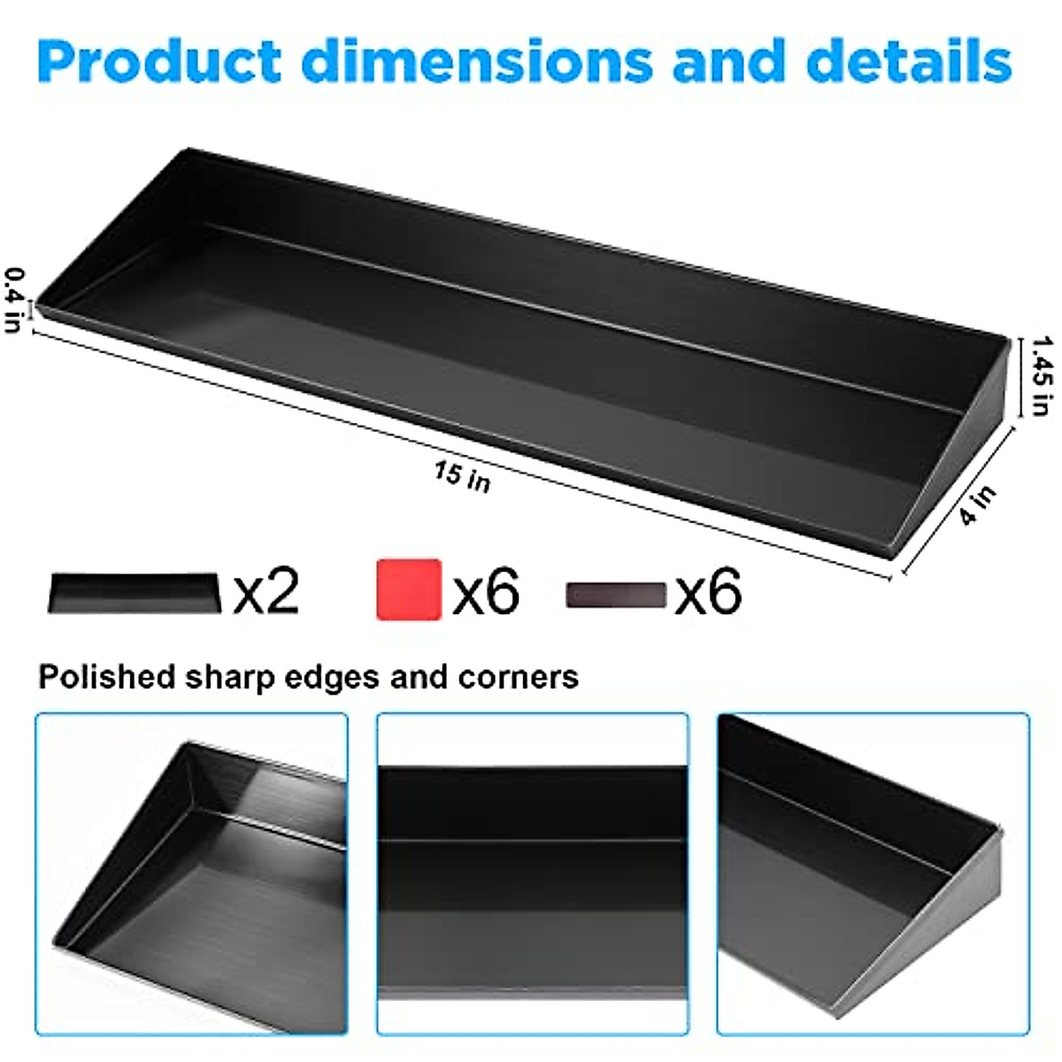 Amawarm Over Stove Spice Rack,Stove Shelf,Magnetic Spice Rack,Stove Top Shelf,2pcs 15" Stainless Steel Spice Shelf For Stove,Kitchen Storage Organization stove shelf spice rack spice organizer