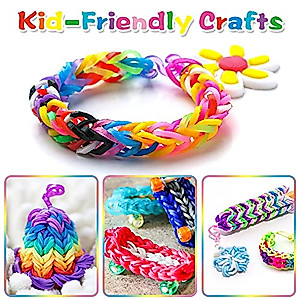12730+ Loom Rubber Bands Refill Kit in 26 Color with 500 Clips,6 Hooks, Premium Bracelet Making Kit for Kids Weaving DIY Crafting Gift