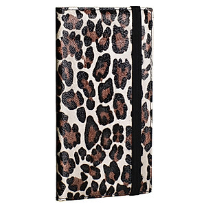 Zreal Checkbook Cover for Men & Women, Premium Vegan Leather Checkbook Holder Slim Wallets for Top & Side Tear Duplicate Checks with RFID Blocking (Light Cheetah)