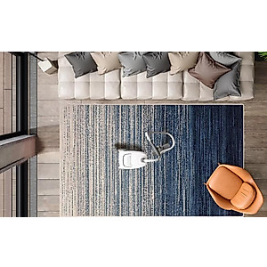WESTLOOM Area Rug 2x3 Doormat Modern Ombre Area Rug Contemporary Front Door Mat Indoor Entrance Kitchen Rug Non-Shedding Small Rug Accent Door Mat for Living Room Bathroom Bedroom Blue